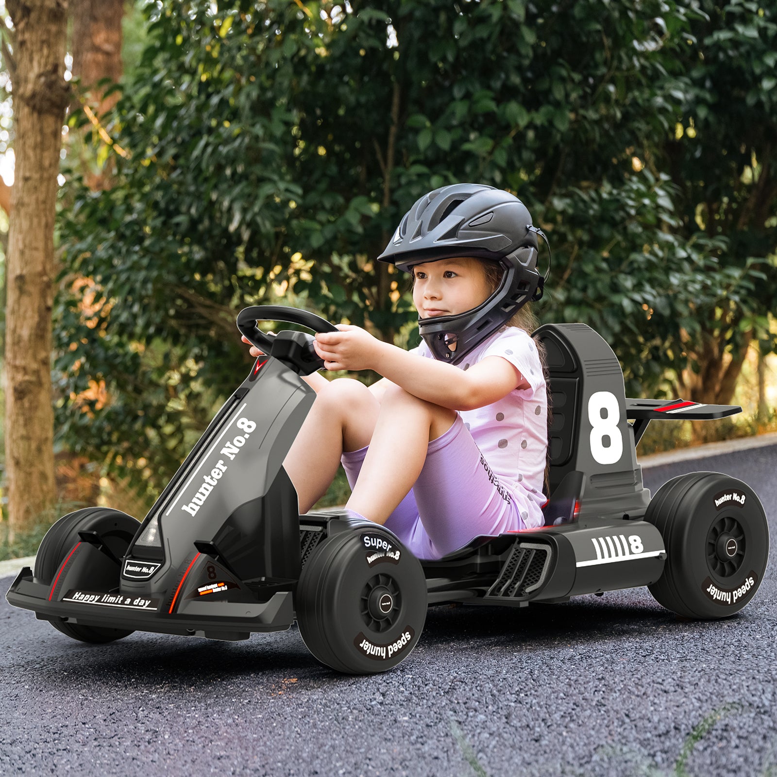 XJD 12V Electric Drifting Go Kart for Kids Battery Powered Driving Car