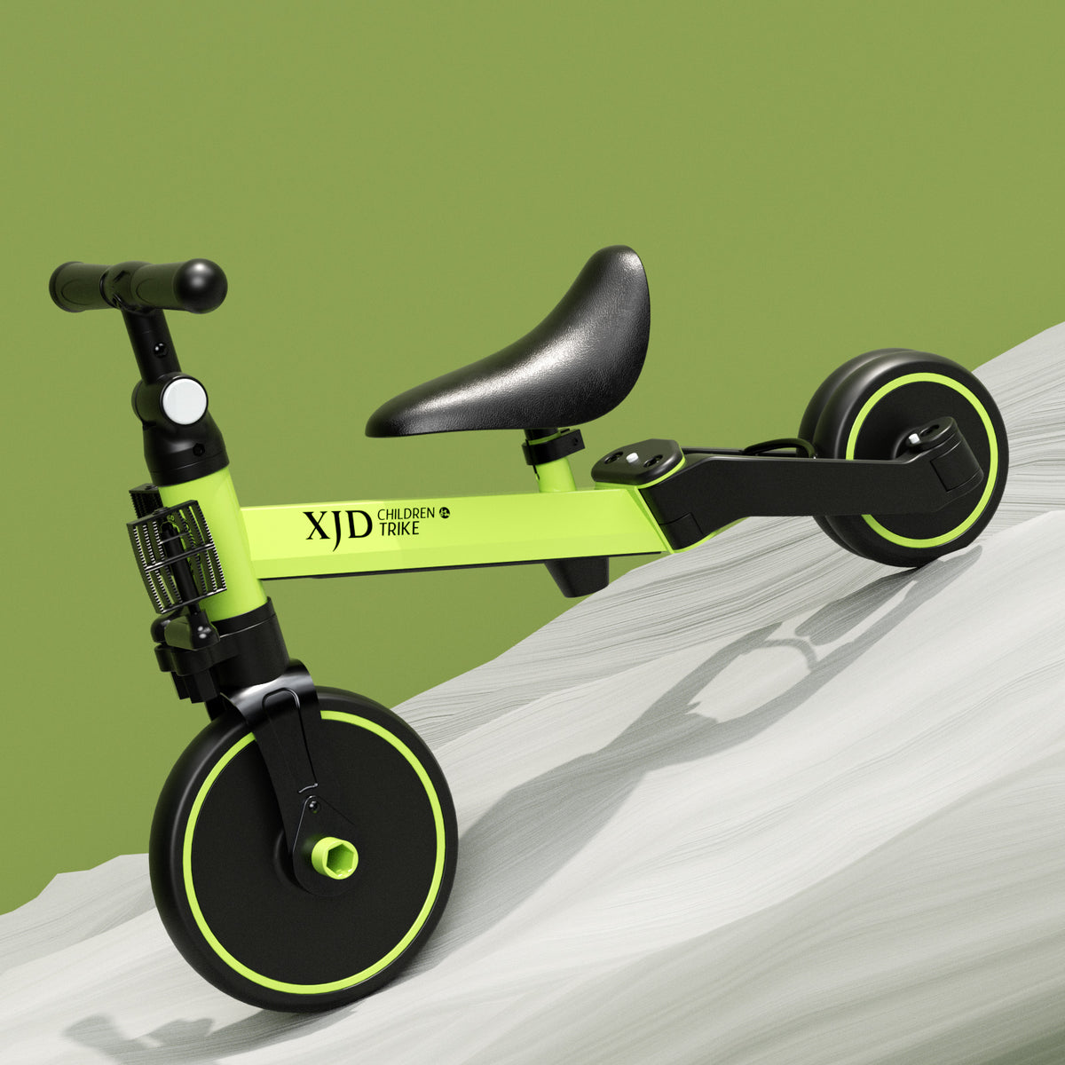 XJD Kids Tricycle Green 7 IN 1 with Push Handle In Stock USA